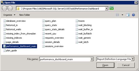 Install Sql Server Performance Dashboard Reports