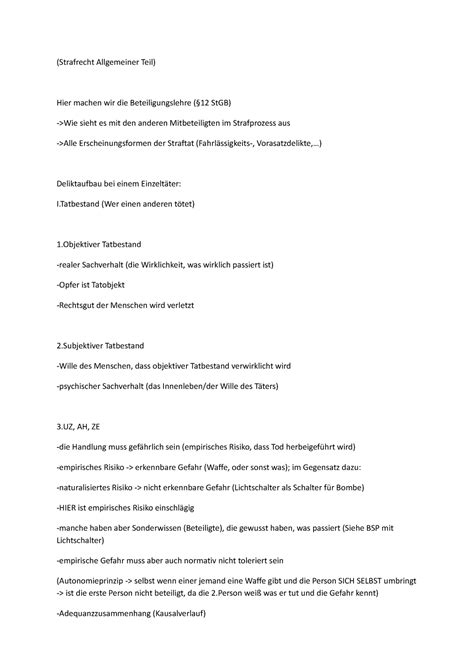 1 Einheit 18 10 22 Strafrecht Allgemeiner Teil Hier Machen Wir
