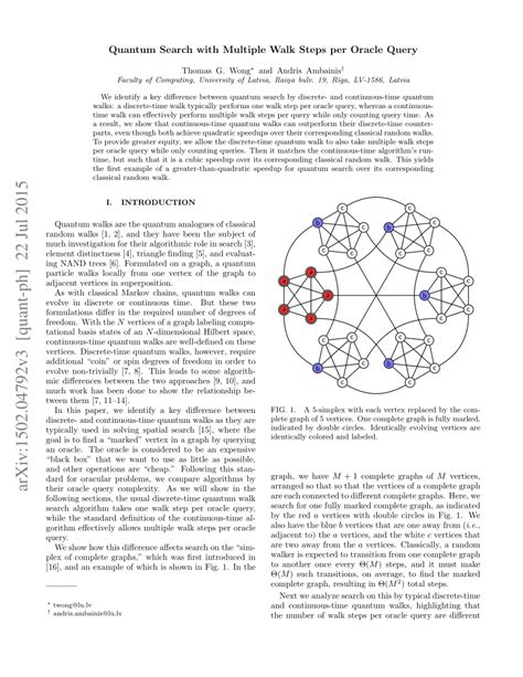 pdf quantum search with multiple walk steps per oracle query