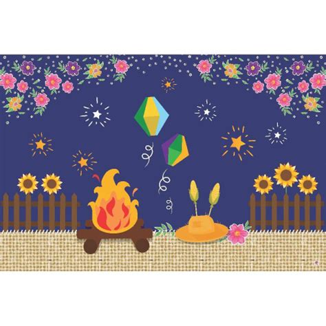 Painel Para Decoração De Festa Junina 1 Unidade 4 Folhas em