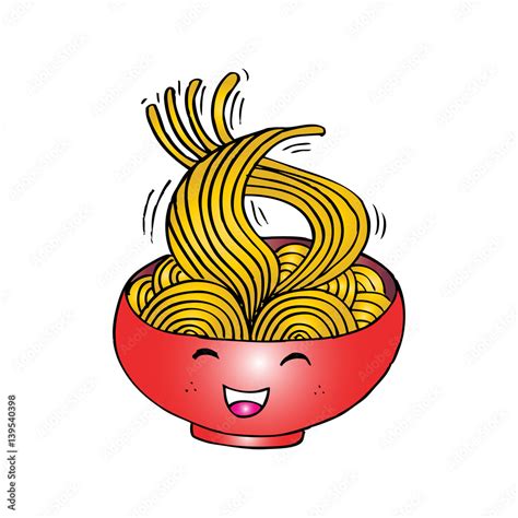 Cute Cartoon Noodle Stock Illustration Adobe Stock