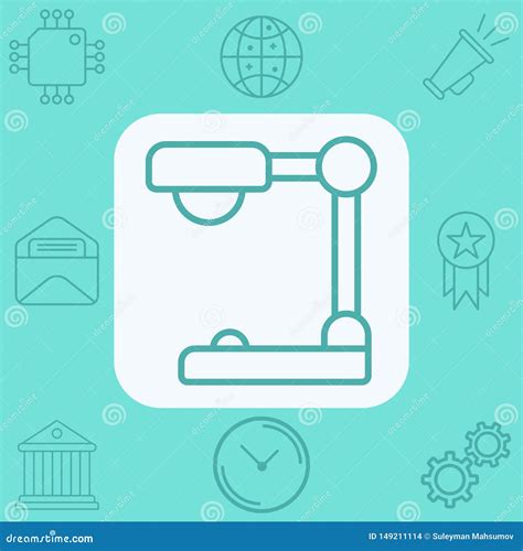 S Mbolo De La Muestra Del Icono Del Vector De La L Mpara De Escritorio
