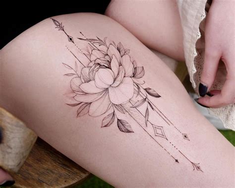 Update 73 Lotus Flower Thigh Tattoos Best In Cdgdbentre