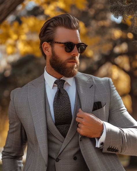 Ashen Check Double Breasted Suit Hockerty