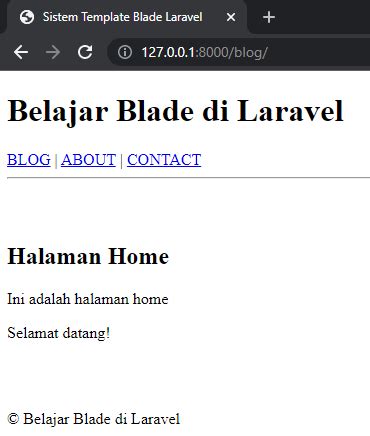 Laravel 7 Sistem Template Blade Pada Laravel 8 Aantamim ID