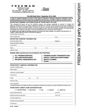 Fillable Online Third Party Authorization Myfreemancom Fax Email
