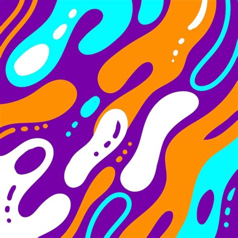 Ilustración de fondo líquido cuadrado colorido Vector Premium