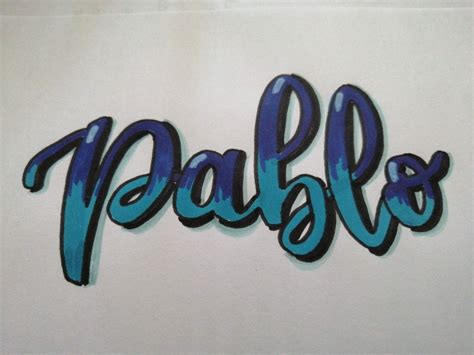 Pablo En Lettering Arte De Nomes Nomes