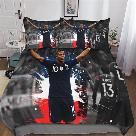 Parure De Lit Kylian Mbappé Imprimé Motif Housse De Couette avec Taies