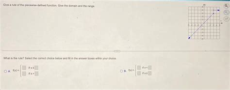 solved give a rule of the piecewise defined function give