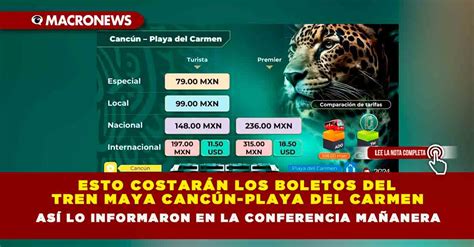 ESTO COSTARÁN LOS BOLETOS DEL TREN MAYA CANCÚN PLAYA DEL CARMEN ASÍ LO