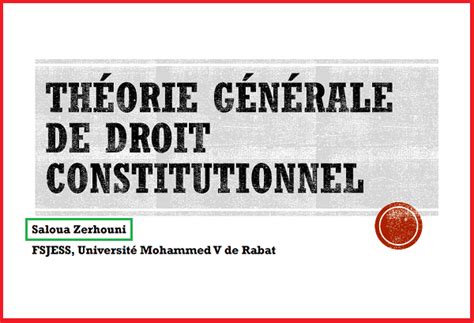 Th Orie G N Rale Du Droit Constitutionnel Pdf