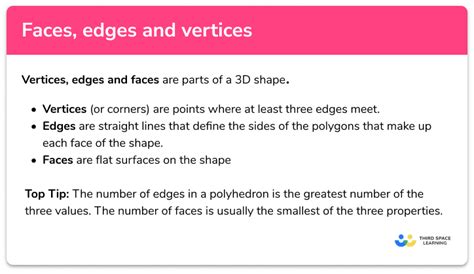 faces edges and vertices gcse maths steps and examples