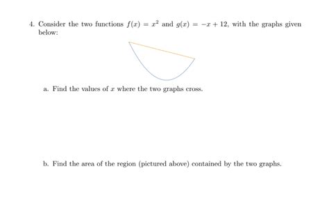 solved 4 consider the two functions f x below x2 and g x