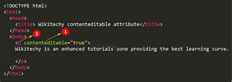 Html Tutorial Contenteditable Attribute In Html Html Html Code