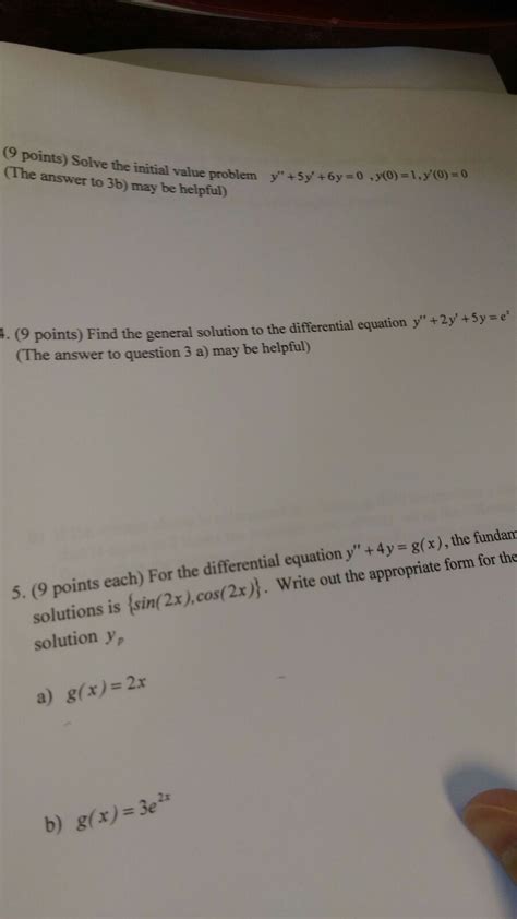 solved solve the initial value problem y 5y 6y 0