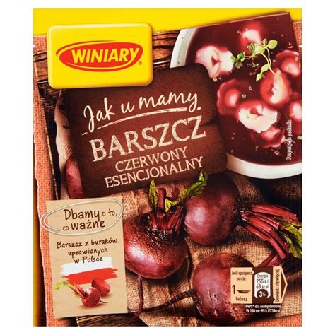 Winiary Jak U Mamy Barszcz Czerwony Esencjonalny 35 G Kalorie KJ I