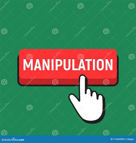 hand mouse cursor clicks the manipulation button stock vector illustration of shenanigan