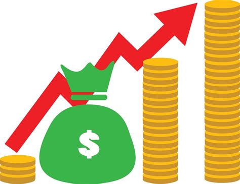 Icono De Aumento De Dinero Sobre Fondo Blanco Signo De Aumento De