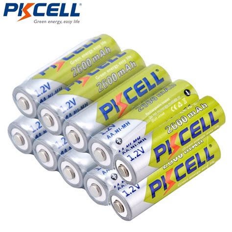 10Pcs PKCELL Ni MH AA Batteries 2300mAh 2600mAh 1 2V NiMh AA 虎窝淘