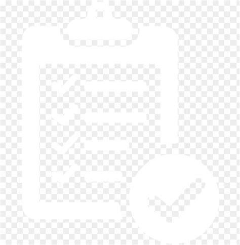 Clipboard Symbol White Checklist Icon White PNG Image With
