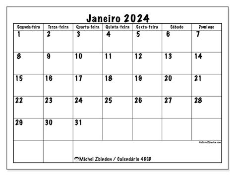 Calendário para imprimir 48 Michel Zbinden PT