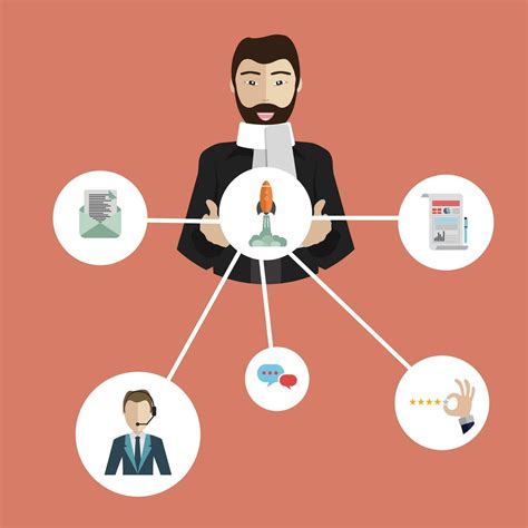 Male Hand Presenting Customer Relationship Management System For