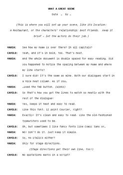 Theatre Script Format Model Fun By Theatre Education TpT