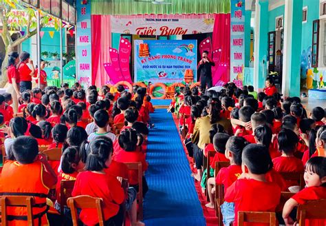 TRƯỜNG MẦM NON KỲ TRINH TỔ CHỨC TUYÊN TRUYỀN PHÒNG CHỐNG TAI NẠN ĐUỐI