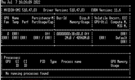 nvidia smi shows err in all fields linux nvidia developer forums