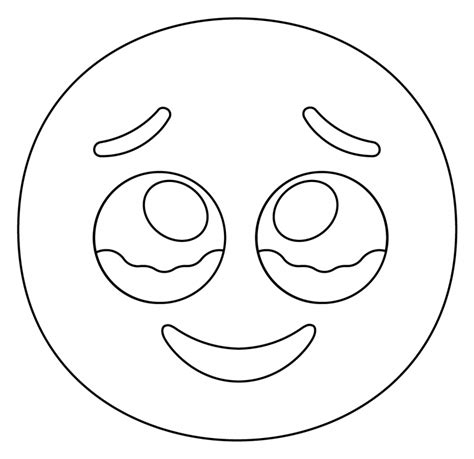 Face Holding Back Tears Emoji Coloring Page Colouringpages
