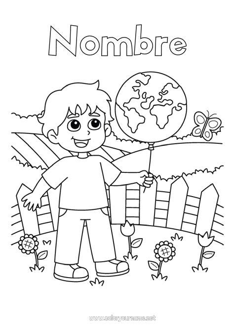 Nº de colorear 1881 Ecología Dibujos intermedios para colorear Tierra
