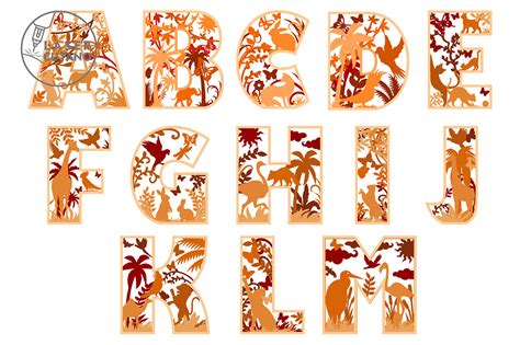LETTERS Laser Cut Files Alphabet SVG File Behance