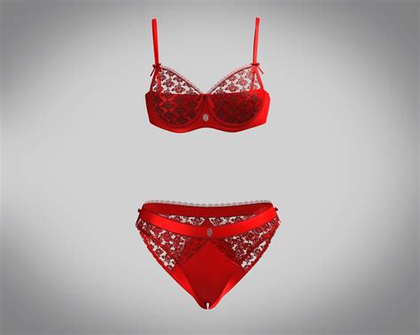 Ladies Lingerie Set Sateen 3d Model Cgtrader