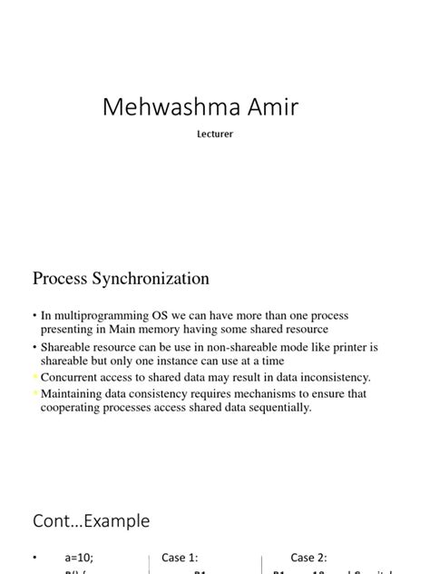 mehwashma amir lecturer pdf concurrency computer science system software