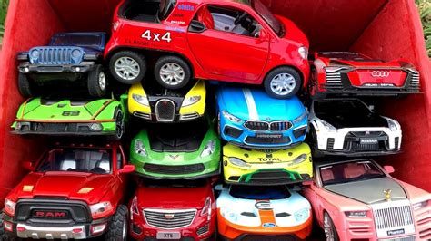 Box Full Of Car Toys Nissan GTR R35 Rolls Royce Phantom BMW M5