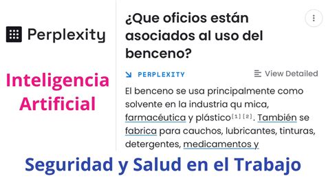 Perplexity IA Aplicado A La Seguridad Y Salud En El Trabajo YouTube