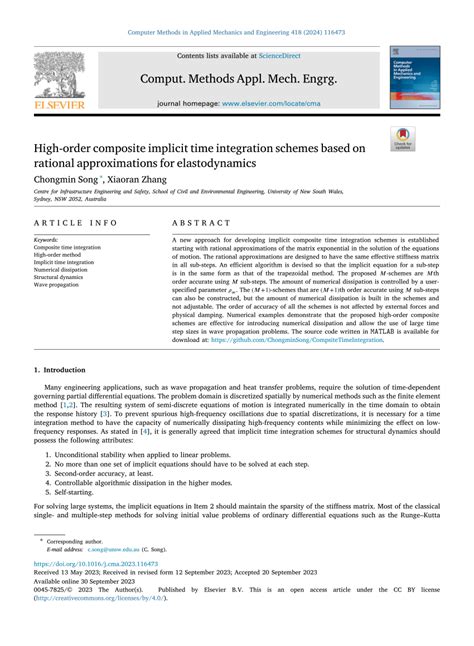 pdf high order composite implicit time integration schemes based on rational approximations