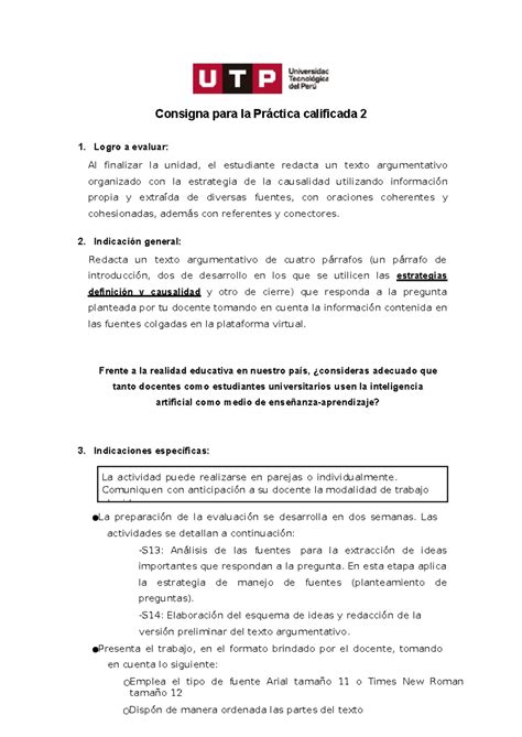 AC S15 Semana 15 Tema 01 Tarea Práctica Calificada 2 Consigna