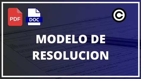 Modelo De Resolucion De Normas De Convivencia Plantilla PDF WORD