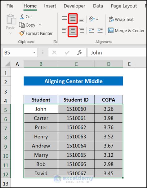 All Types Of Alignment In Excel Explained In Detail Exceldemy