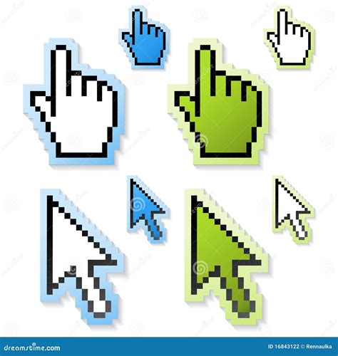 Vector Cursors Of Hand And Arrow Stock Vector Illustration Of Fist