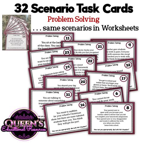 Problem Solving Scenario Task Cards And Worksheets Made By Teachers
