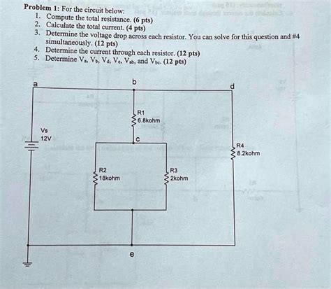 Solved Problem For The Circuit Below Compute The Total