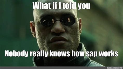 Meme What If I Told You Nobody Really Knows How Sap Works All