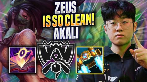 ZEUS IS SO CLEAN WITH AKALI T1 Zeus Plays Akali TOP Vs Jax