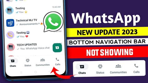 WhatsApp Bottom Navigation Bar Update WhatsApp Bottom Navigation Bar