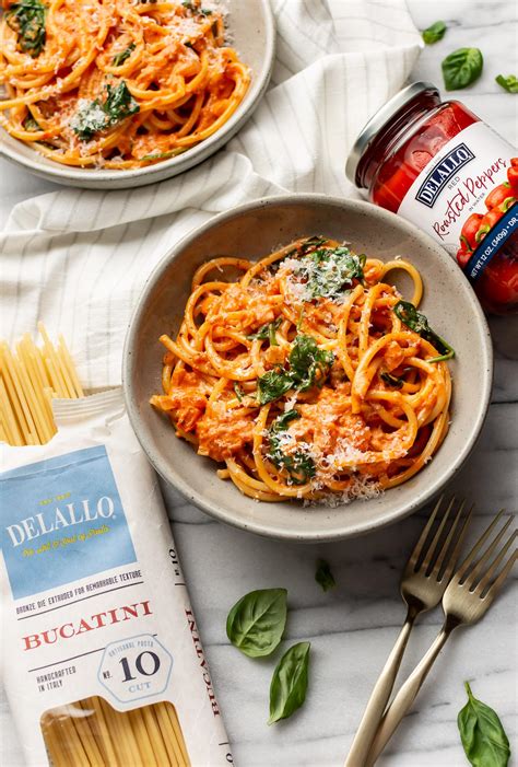 Creamy Roasted Red Pepper Pasta Salt Lavender