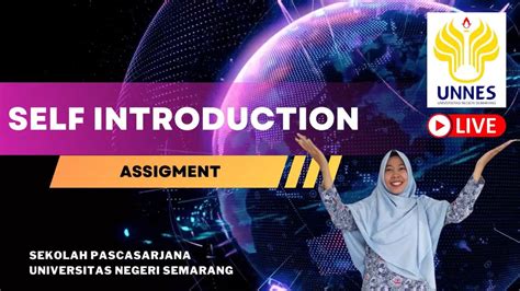 Self Introduction Assignment Chalimatus Sa Diyah Nim Youtube