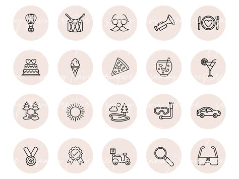 Light Pink Instagram Highlight Cover Icons Sammy Anne Creative